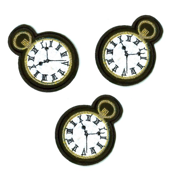 Accessories | Pocket Watch Clock Patches Fabric Badges 3pack | Poshmark